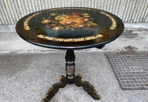 Столик кофейный круглый ручная роспись