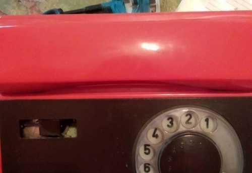 Старый телефон стационарный Тесла дисковый