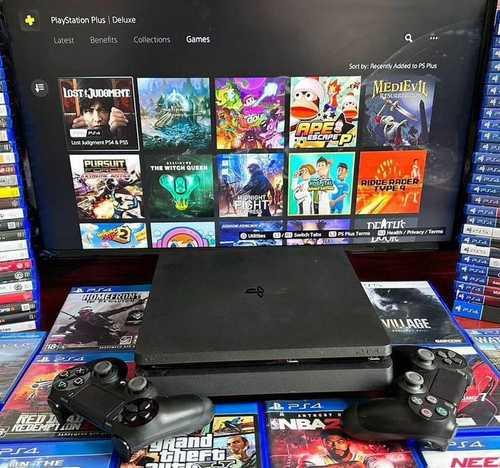 Sony PlayStation 4 Slim + 150 игр