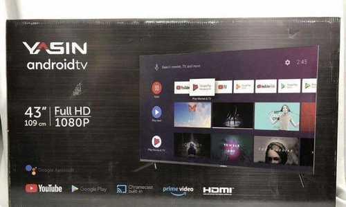 Телевизор Yasin 43 smart TV новый