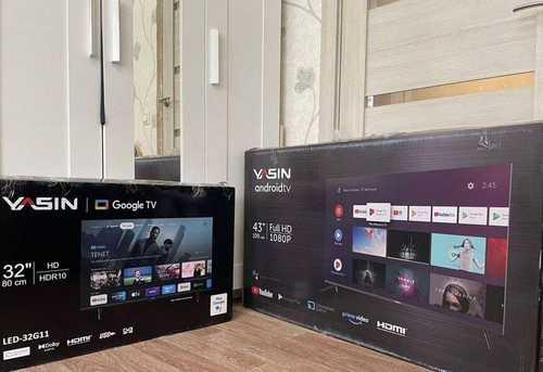 Телевизор Yasin Android TV,Smart TV, новые с гаран
