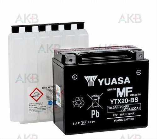 Аккумулятор yuasa YTX20-BS 18 Ач прям