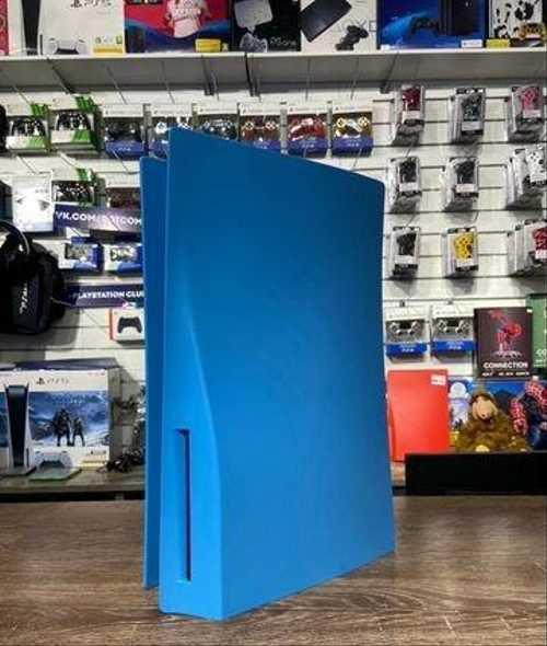 Съемные голубые боковые панели для PS5 с приводом