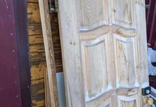 Дверь деревянная входная б/у