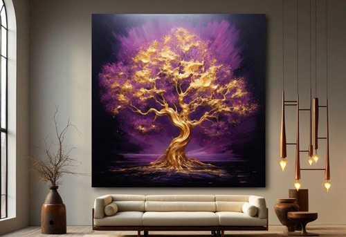 Картина маслом на холсте Волшебное дерево