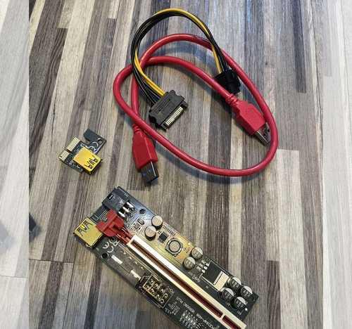 Райзер pci-e 1x -16x ver009c plus много