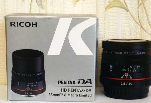 Объектив Pentax DA HD 35mm f2.8 Macro Limited