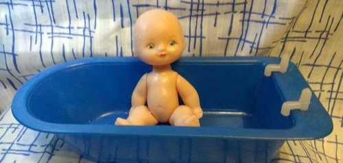 Куклы СССР Пупсик в ванне пластик