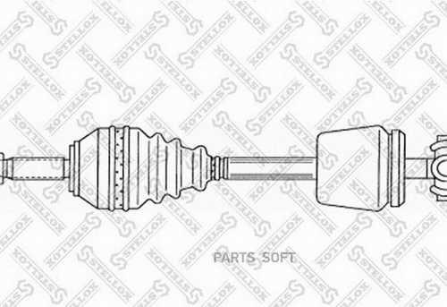Stellox 1581766SX Привод левый 681mm, 24161 Dacia