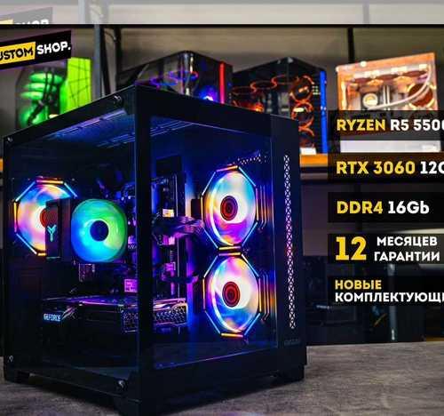 Новый Игровой пк R5 5500   RTX 3060