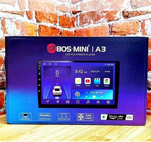 Android магнитола 2+32Gb BOS-mini A3 10-дюймов