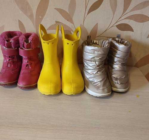 Обувь 29 и 30р. Сапоги зима. Сапоги crocs