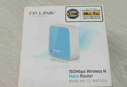 Нано Роутер tp-link TL-WR702N