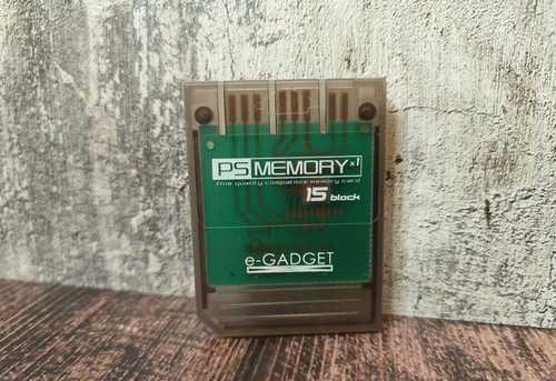 Memory card ps1 black / карта памяти пс1