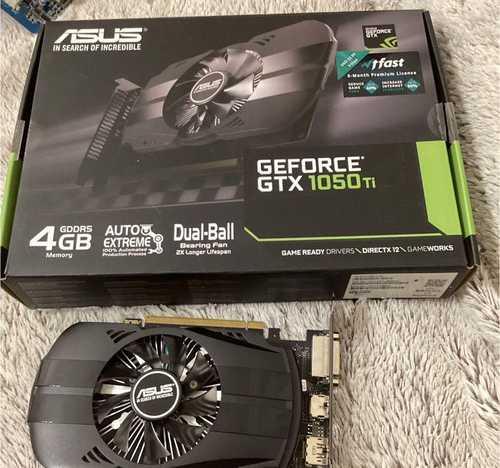 Видеокарта asus GeForce GTX 1050 Ti Phoenix