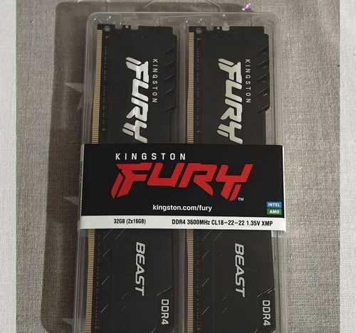 Kingston fury beast 32 gb 3600 мгц