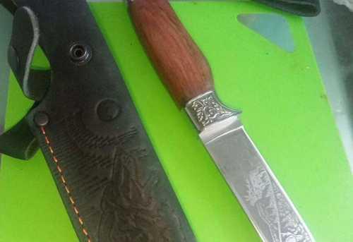 Нож охотничий Олень люк 65х13 кожа ножны