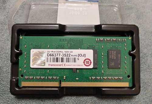Оперативная память Transcend DDR3L 1600 2Gb 1Rx8