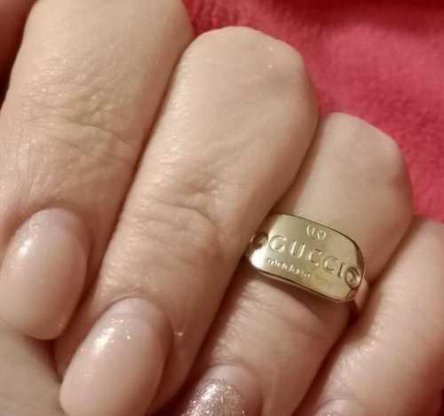Серебряное кольцо "gucci" р. 17,5-18