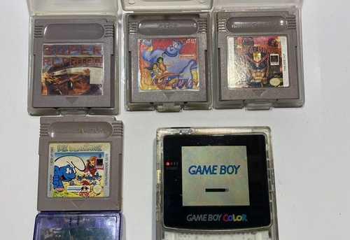 Gameboy Color CGB-001 + 5 картриджей