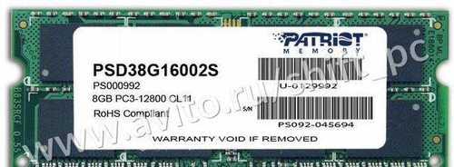 Оперативная память DDR3 SO-dimm Patriot Memory SL