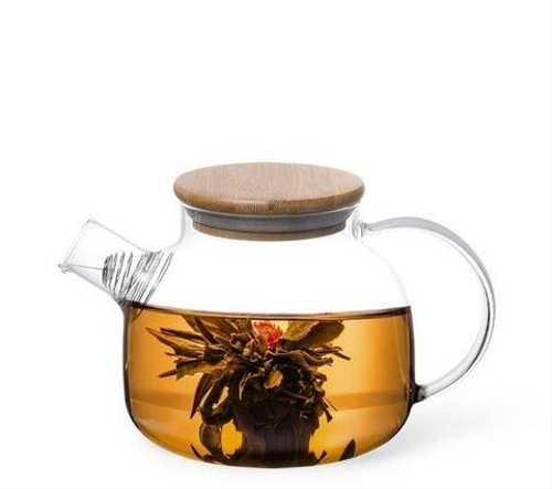 Стеклянный заварочный чайник "Бочонок" 1500мл