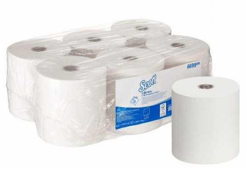 Бумажные полотенца в рулонах Scott Control белые д
