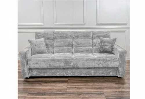Прямой диван-кровать Дублин 3, серый, раскладной