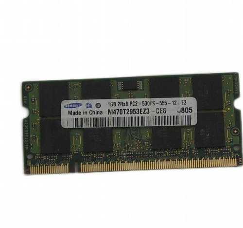 Оперативная память sodimm 1Gb DDR2 667MHz Samsun