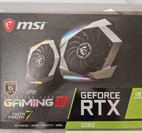 Видеокарта MSI GeForce RTX 2060 Gaming Z 6 Gb