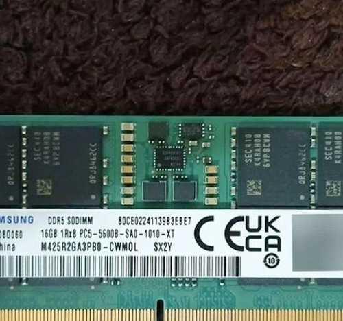 Оперативная память ddr5 16gb 5600 sodimm