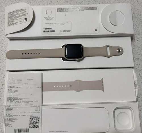 Часы apple watch se 44 (gen2) mm starlight идеал