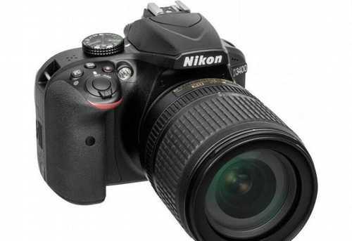 Nikon D3400(18-105mm+Бленда) +Сумка+32гб+З/устр.+