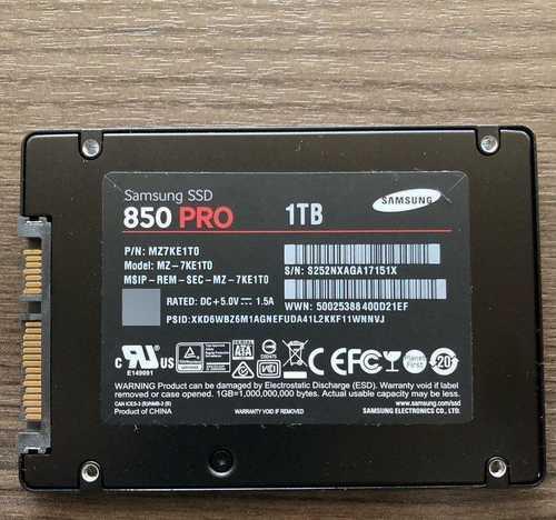 Samsung SSD 850 Pro 1Tb