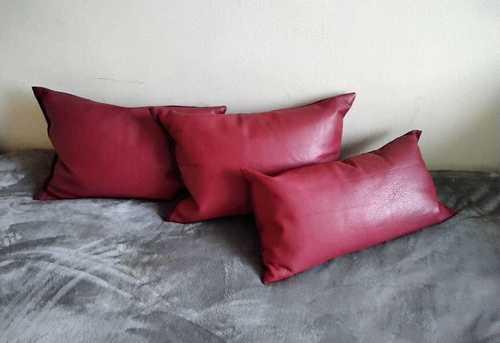 Подушка диванная 3шт. кожа