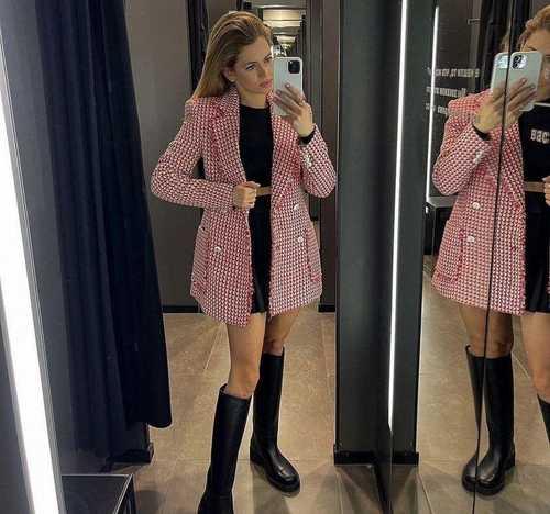 Сапоги кожаные zara