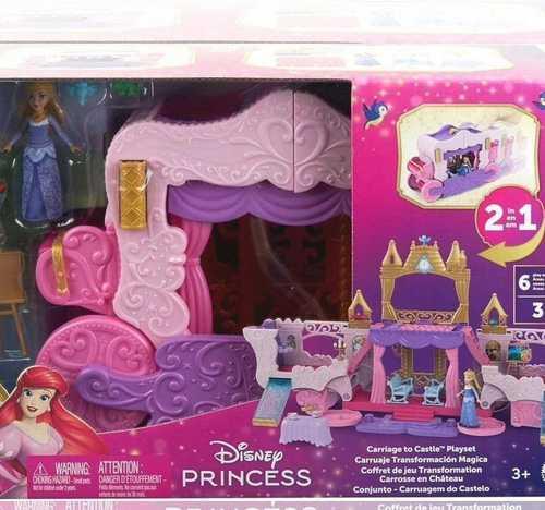 Набор Mattel Disney Princess - Карета-замок 2-в-1, игровой набор с фигурками и аксессуарами - Дисней