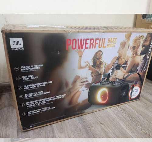 Jbl partybox on the go с микрофоном