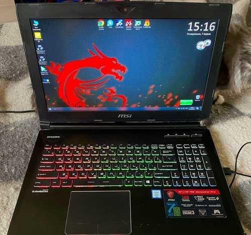 Msi gt 62vr ноутбук