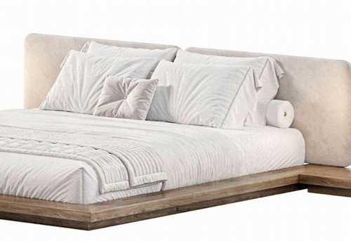 Кровать двуспальная лофт из массива дерева
