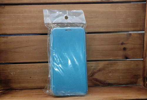 Чехол книжка Xiaomi Redmi 8 голубого цвета