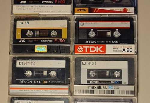 Аудиокассеты TDK, maxell, JVC, denon