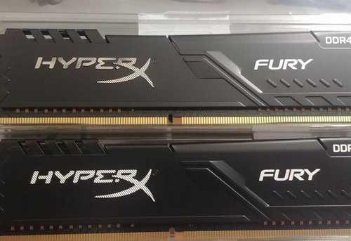 Оперативная память Kingston HyperX fury ddr4 16gb