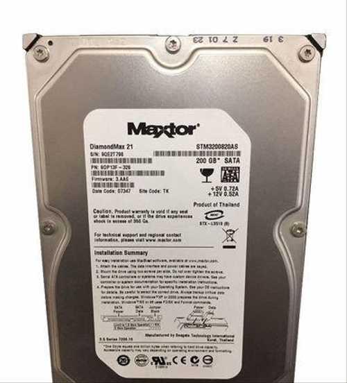 Жесткий диск Maxtor 200GB STM3200820AS sataii 3.5
