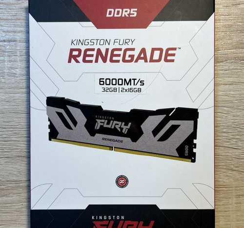 DDR5 32Gb (2x16Gb) Kingston Fury Renegade, новая