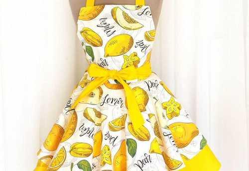 Фартук женский для кухни "Желтые фрукты"