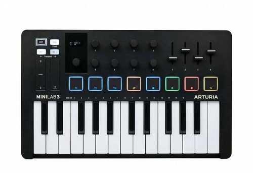 Arturia MiniLab3 Black Edition midi Ke. (Новый)