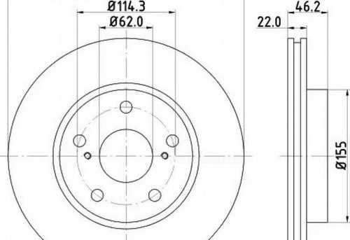 Nisshinbo ND1022K Диск тормозной перед