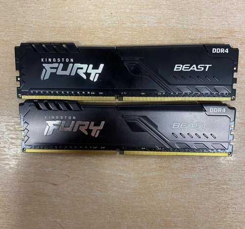 32gb DDR4 3200мгц Kingston Fury Beast Black