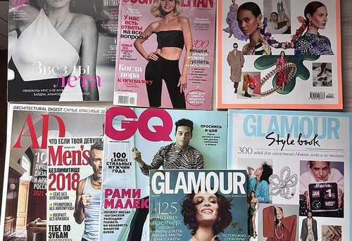 Журналы Glamour, GQ, Tatler, Cosmopolitan